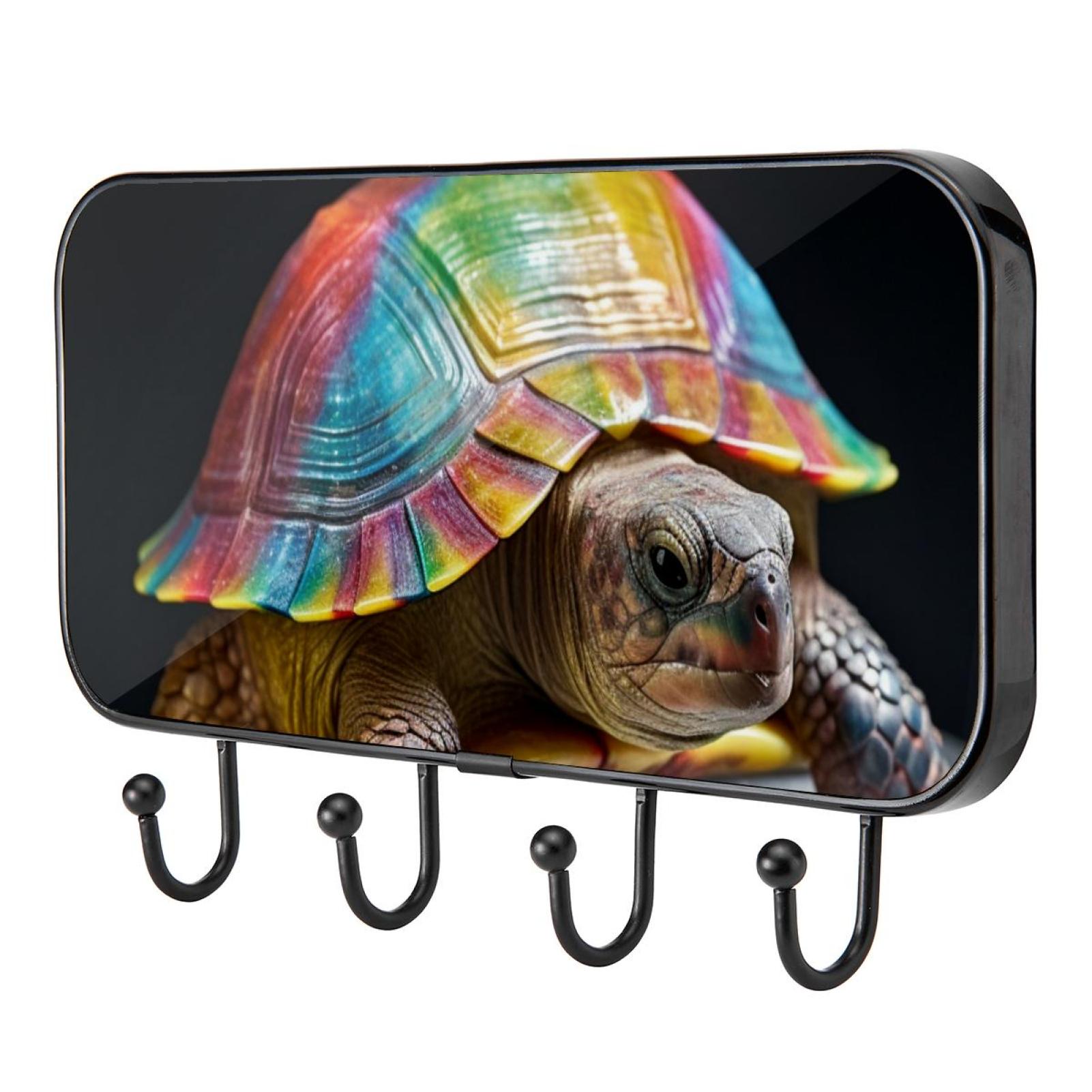 Sea turtle Self Adhesive Towel Coat Wood Iron Hooks for Home Keys Door ...