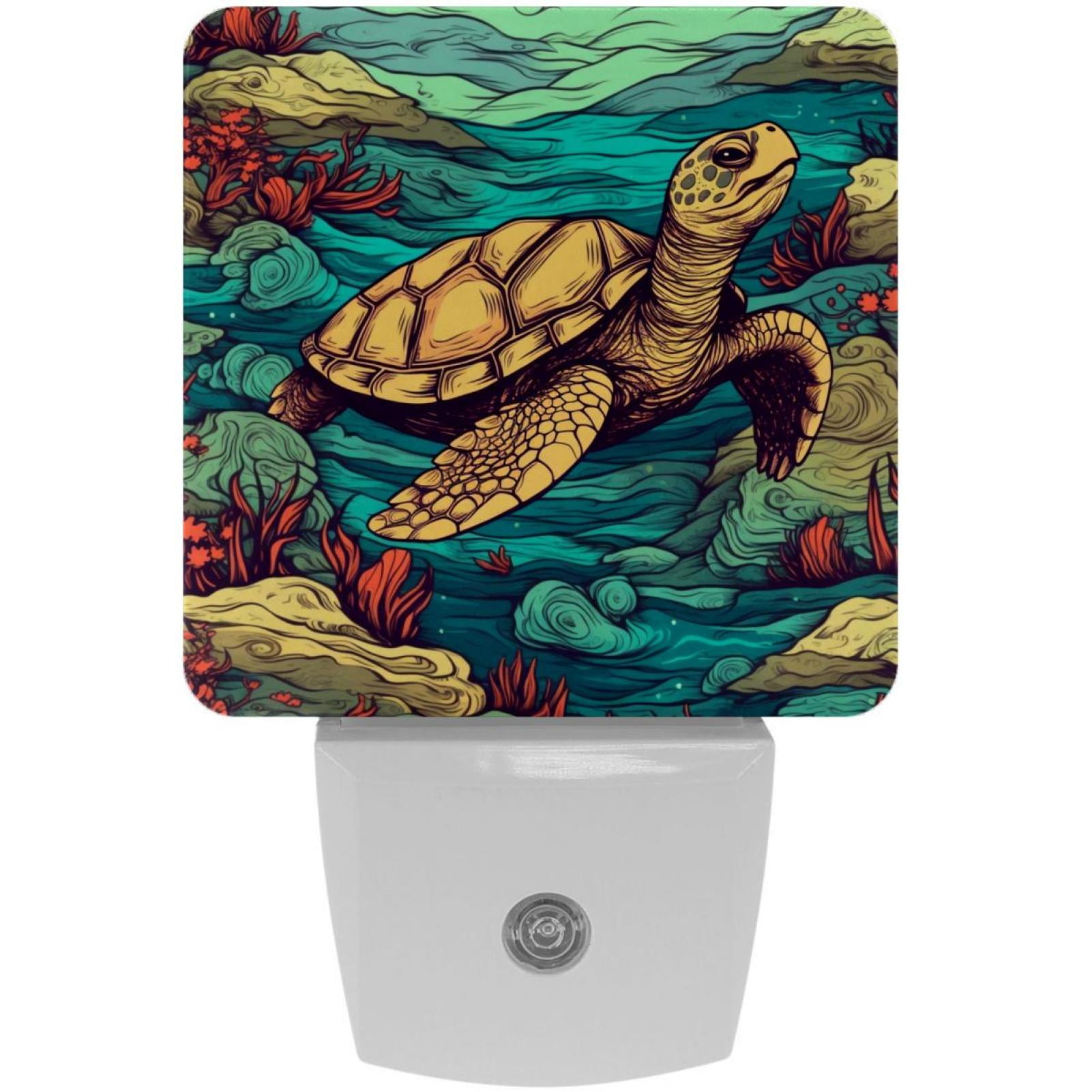 Sea turtle Square LED Night Lights - Small, Portable Lighting for Any ...