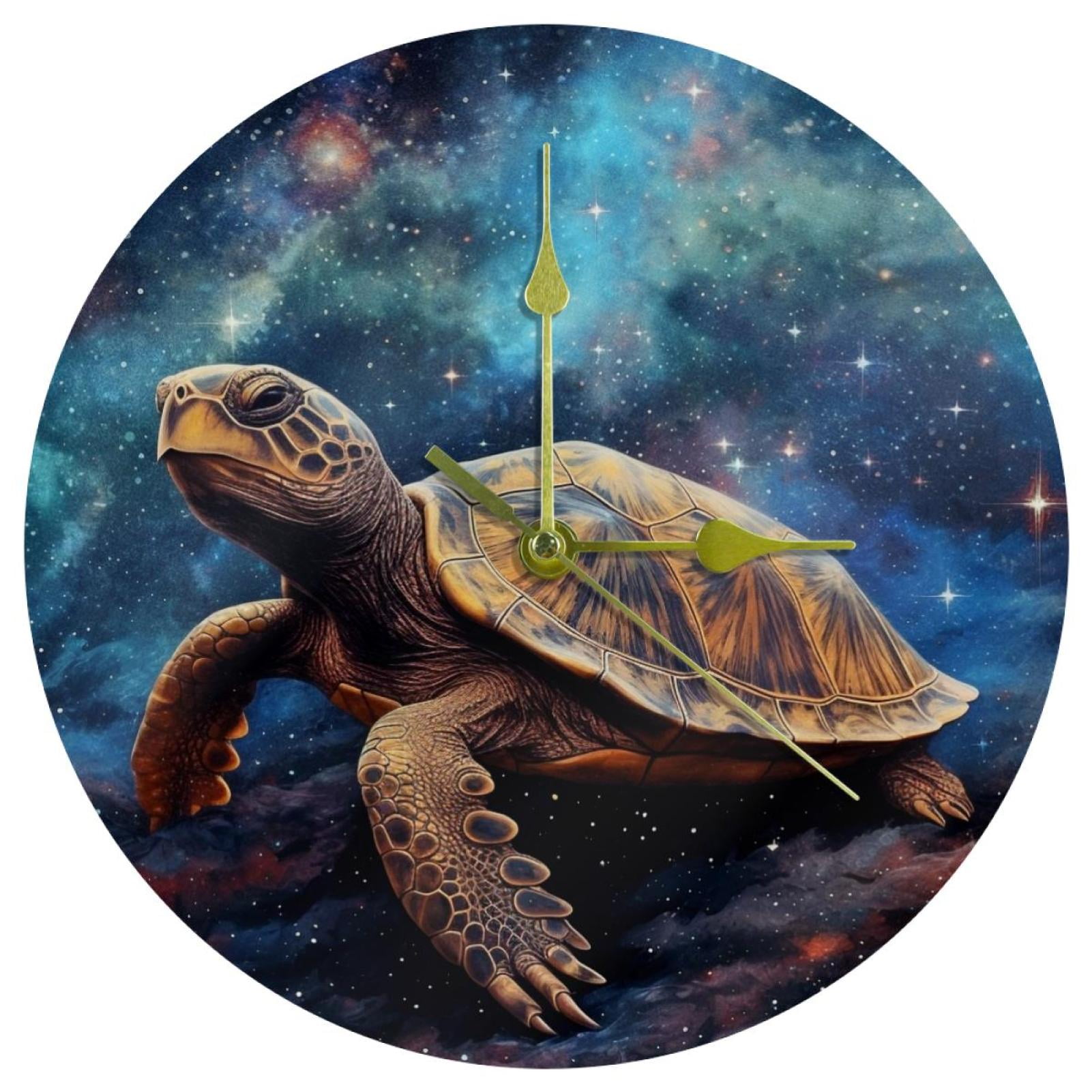 Sea turtle Stylish Acrylic Circular Wall Clock - Modern Design for Home ...
