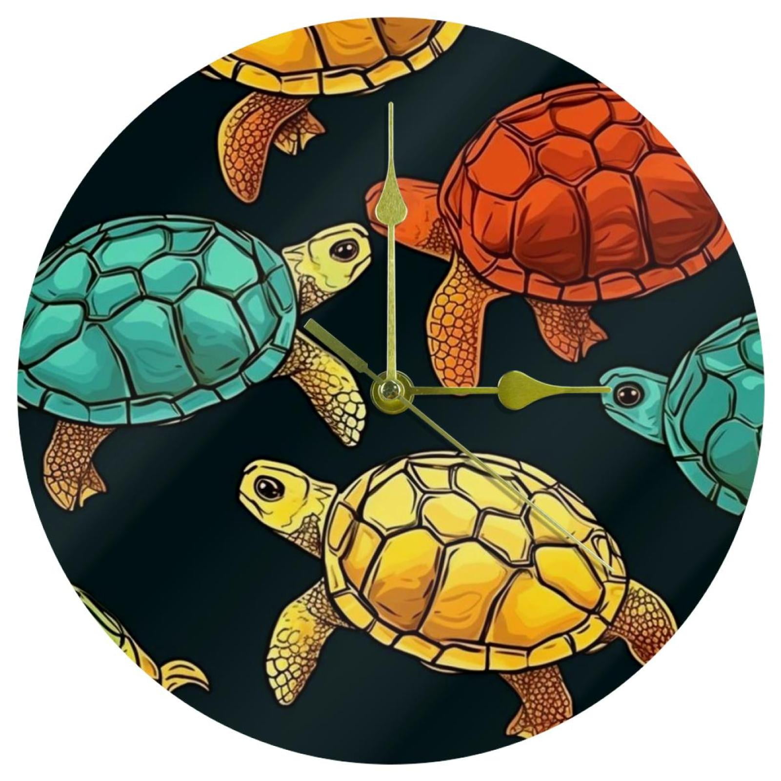 Sea turtles Circular Acrylic Wall Clock - Sleek & Modern Timepiece for ...