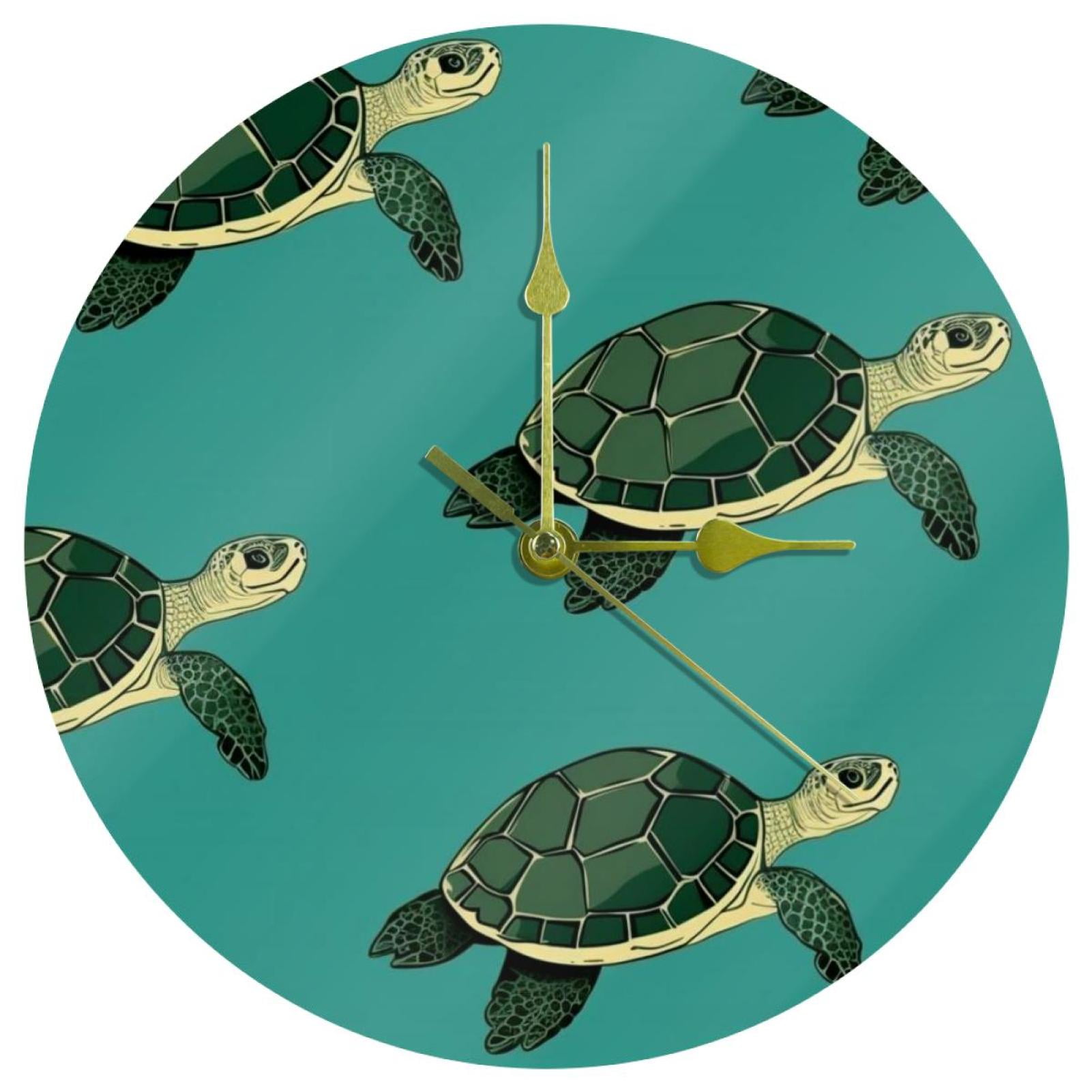 Sea turtles Circular Acrylic Wall Clock - Sleek and Stylish Timepiece ...