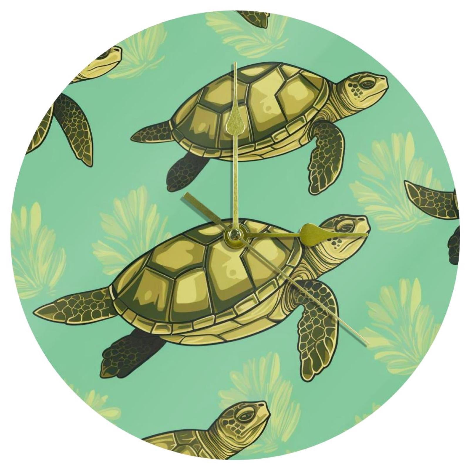 Sea turtles Circular Acrylic Wall Clock - Stylish Timepiece for Modern ...