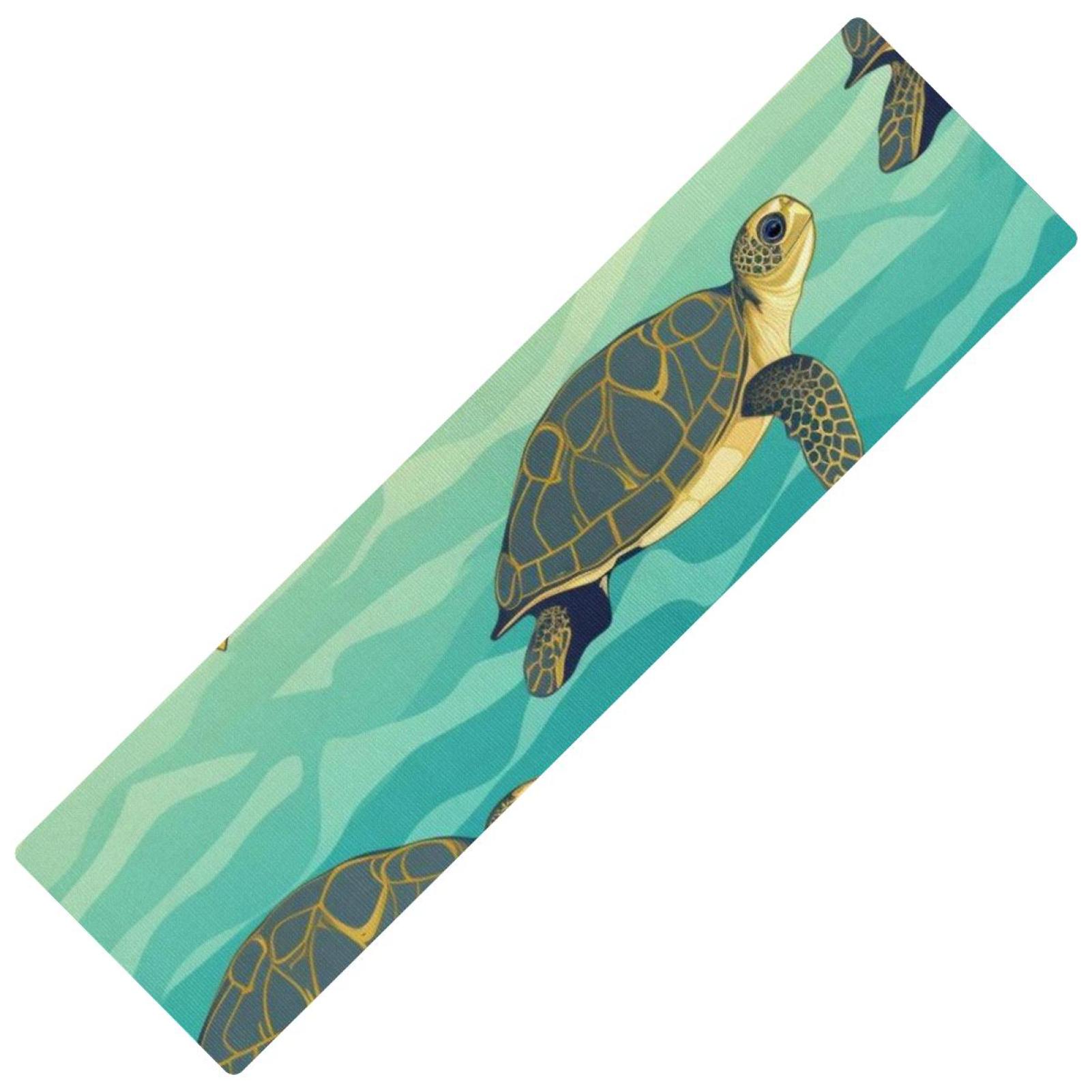 Sea turtles Kitchen Runner Rubber Mat Absorbent Washable Kitchen Rugs ...