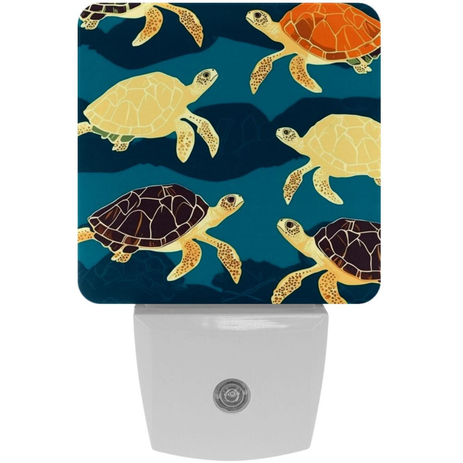 Sea turtles LED Square Night Light - Small and Bright Square-shaped LED ...