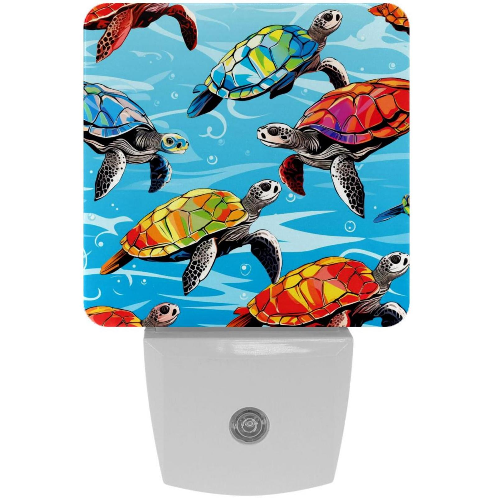 Sea turtles LED Square Night Lights - Energy Efficient and Sleek Design ...