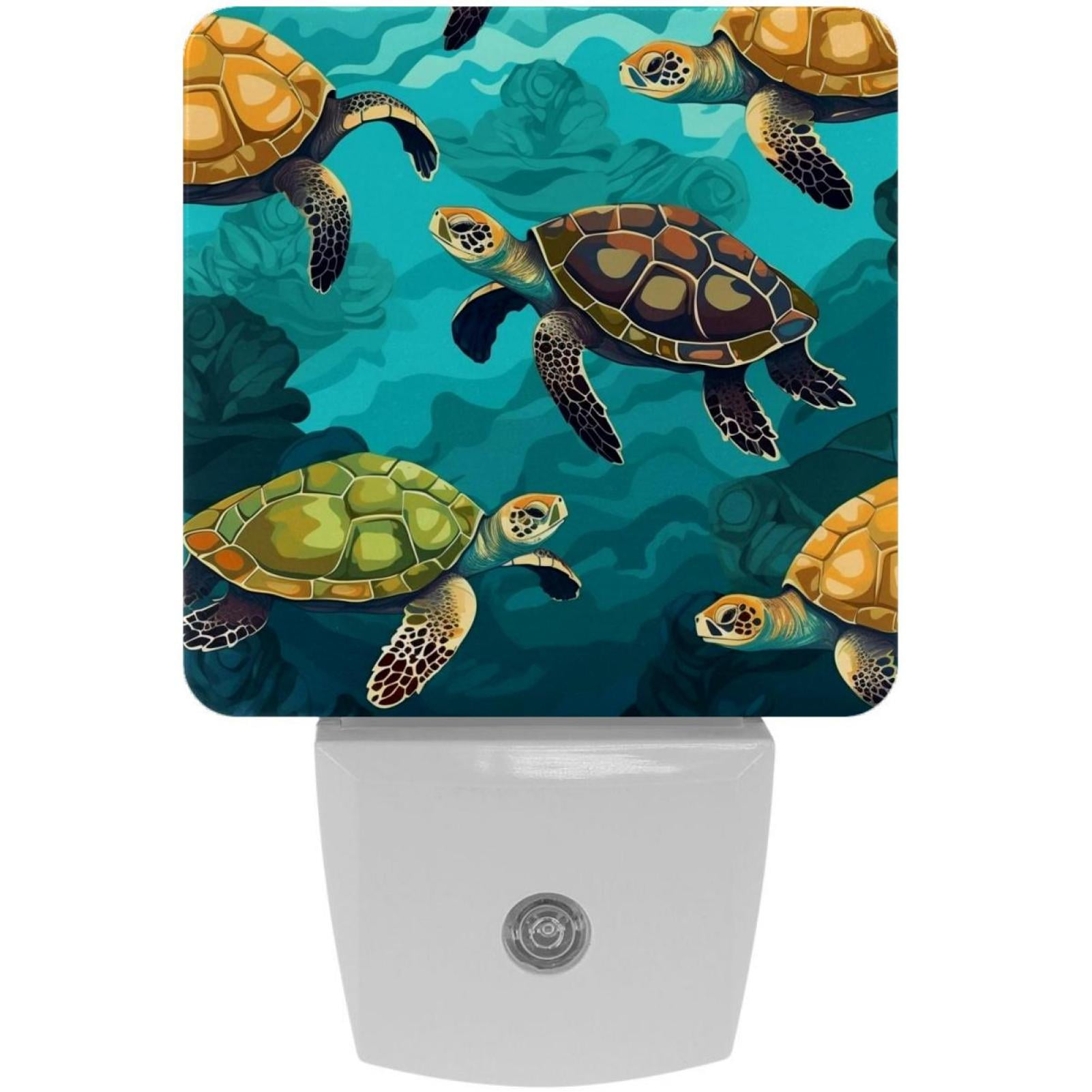 Sea turtles LED Square Night Lights - Modern Design, Energy Efficient ...