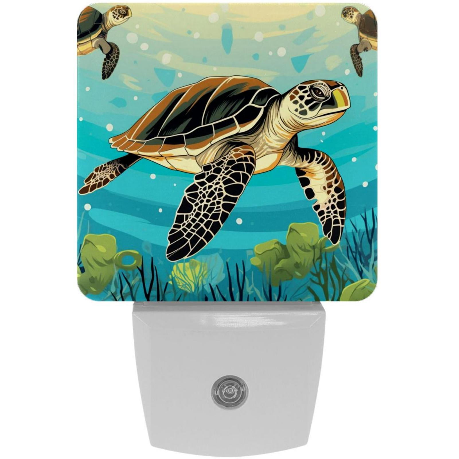 Sea turtles LED Square Night Lights - Modern and Versatile Plug-in ...