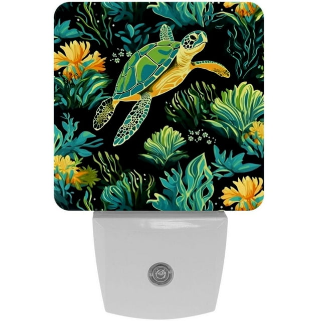 Sea turtles LED Square Night Lights - Small and Bright Illumination for ...