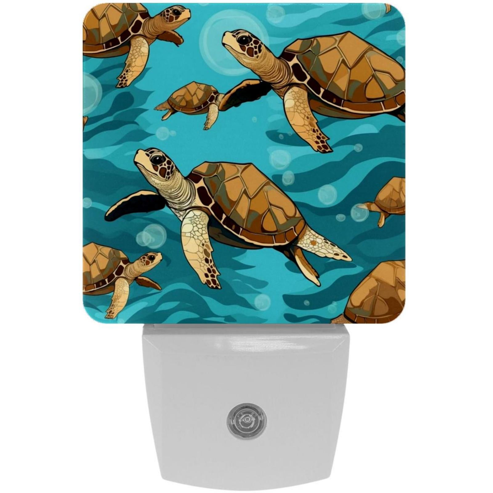 Sea turtles LED Square Night Lights - Small and Stylish Energy-Saving ...