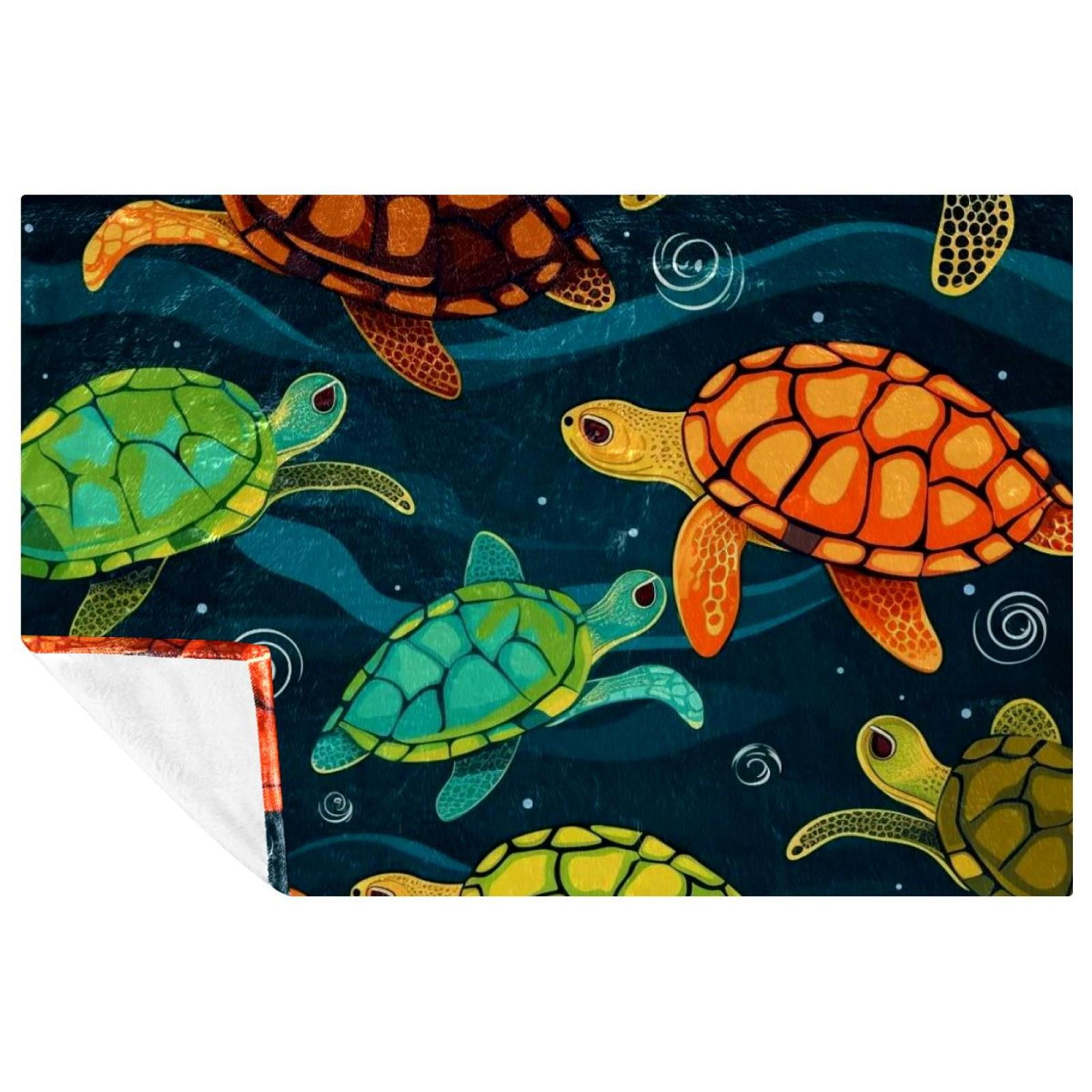 Sea turtles Luxurious Microfiber Throw Blanket: Soft, Warm, and ...