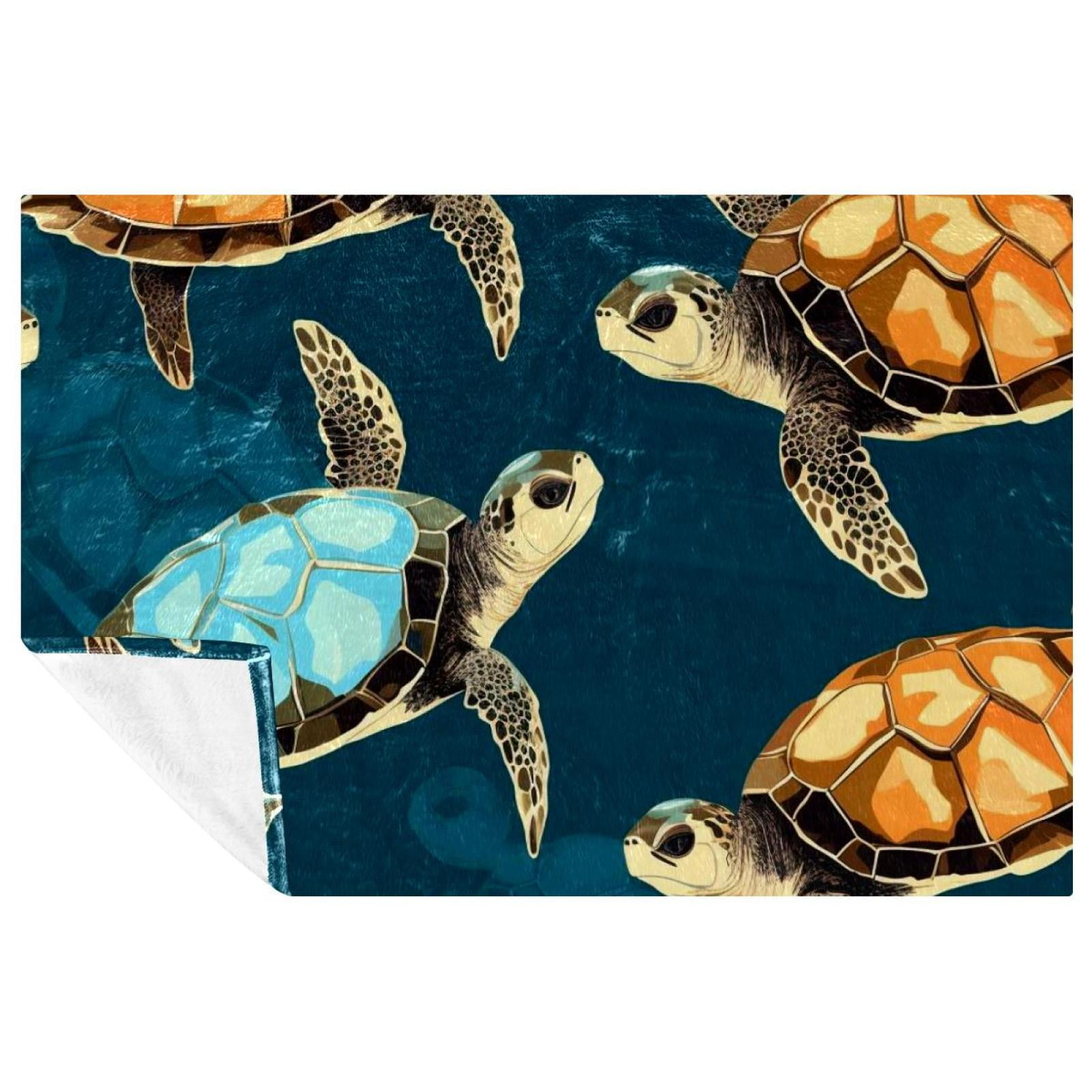 Sea turtles Soft and Warm Microfiber Throw Blanket | Printed ...