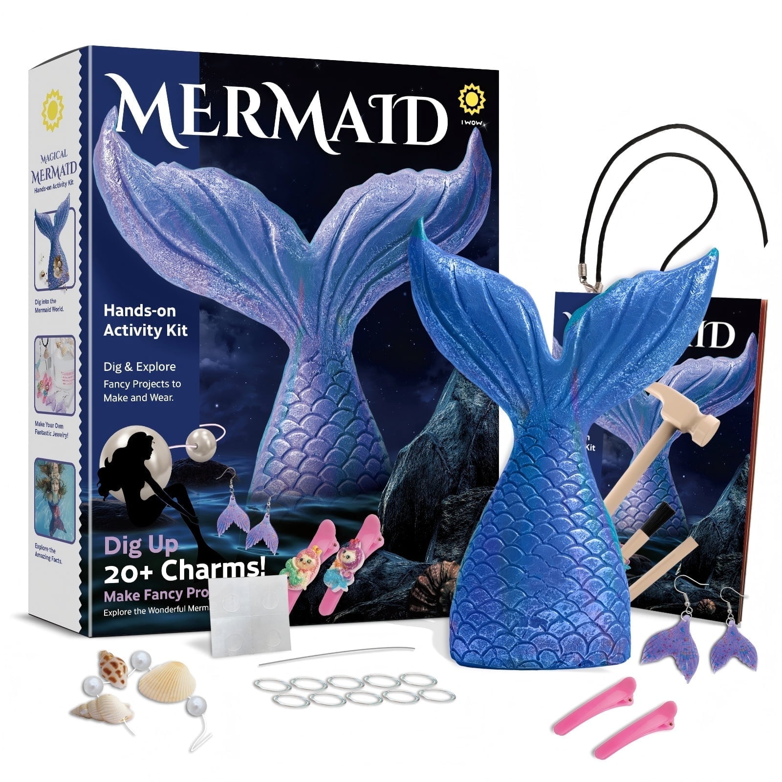Piano Potato Mermaid Pearl Dig Kit for Kids, Sea World Excavation ...