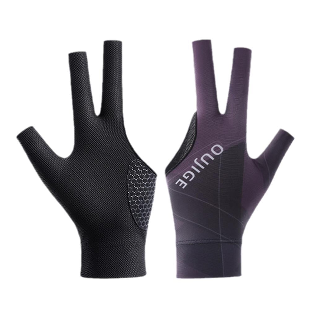 SeaAZqurtles 3 Finger Billiard Gloves Antiskid Soft Snooker Gloves ...