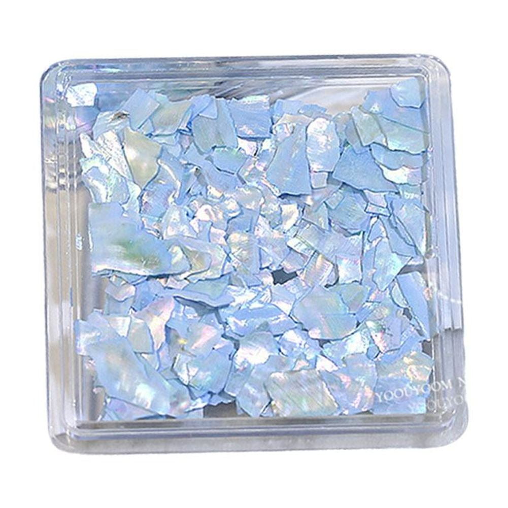 SeaAZqurtles 3D Nail Art Sea Shell Stone Pieces Abalone Slice Nails Art ...