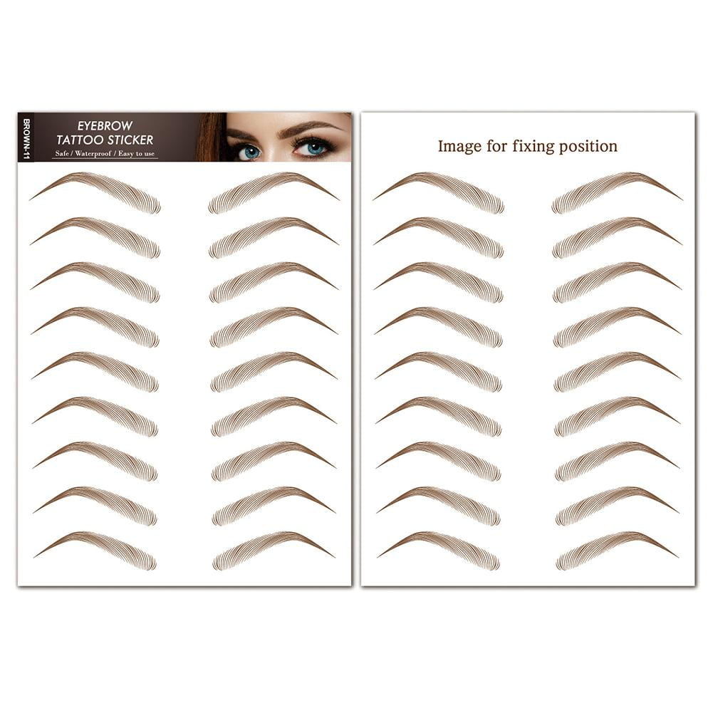 SeaAZqurtles 6D Eyebrows Tattoo Real Look Sticker False Eyebrow ...