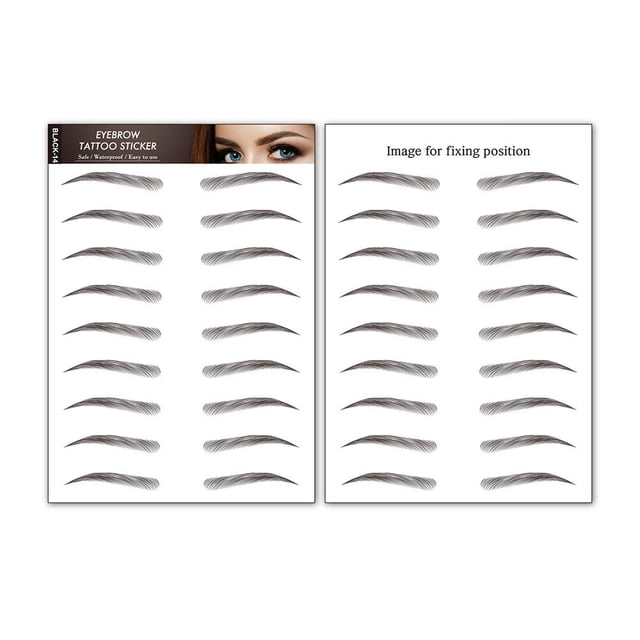 SeaAZqurtles 6D Eyebrows Tattoo Real Look Sticker False Eyebrow ...