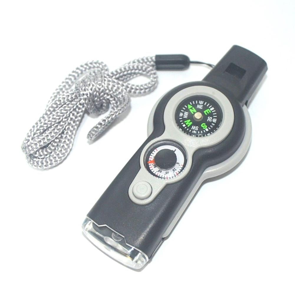 SeaAZqurtles 7 in 1 Whistle W/ Compass&Thermometer Outdoors Emergency ...
