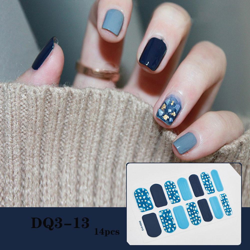 SeaAZqurtles Gel Strips Semi Cured Gel Nail Art Sticker Waterproof Nail ...