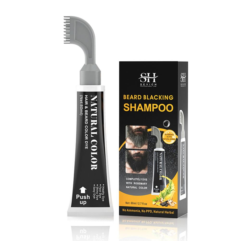 SeaAZqurtles Men Black Beard Stain Simple Hair Dye Colors Shampoo ...