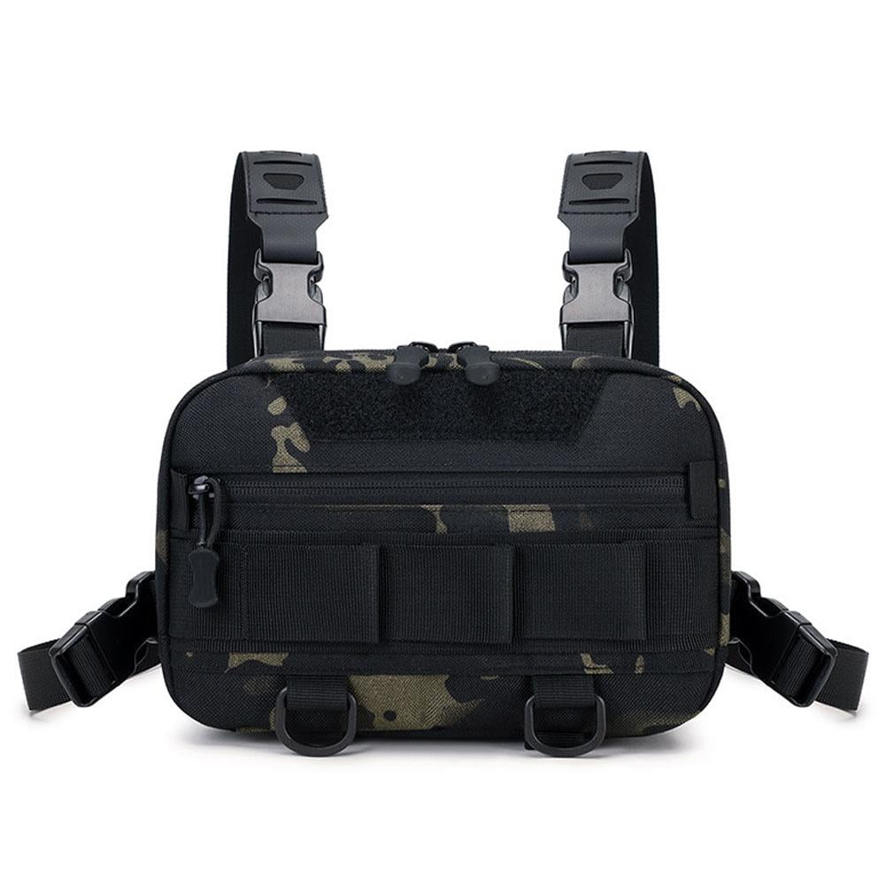 SeaAZqurtles Men's Chest Rig Vest Outdoor Harness Bag Hiking Pouch ...