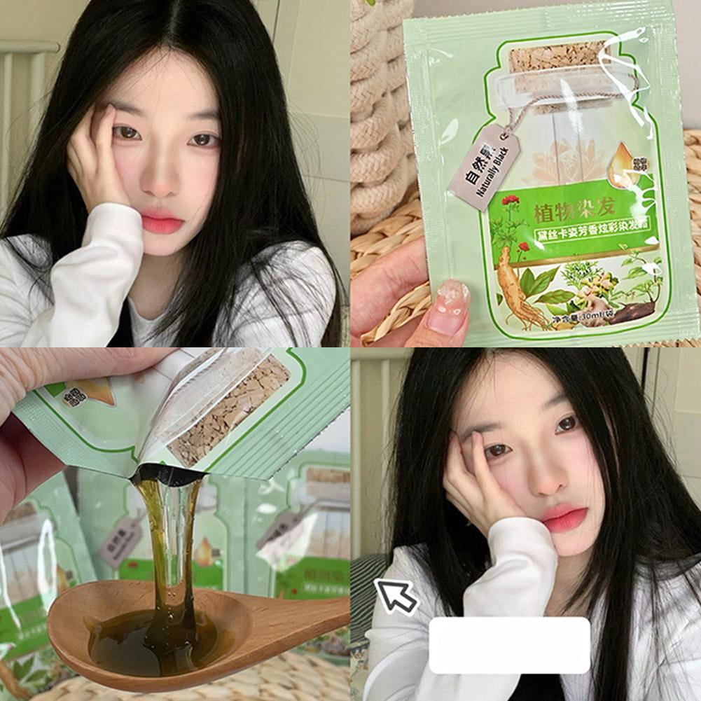 SeaAZqurtles Natural Plant Hair Dye, New Botanical Bubble Hair Dye 30ml X 10Packs Sham Prof P7G5 ...