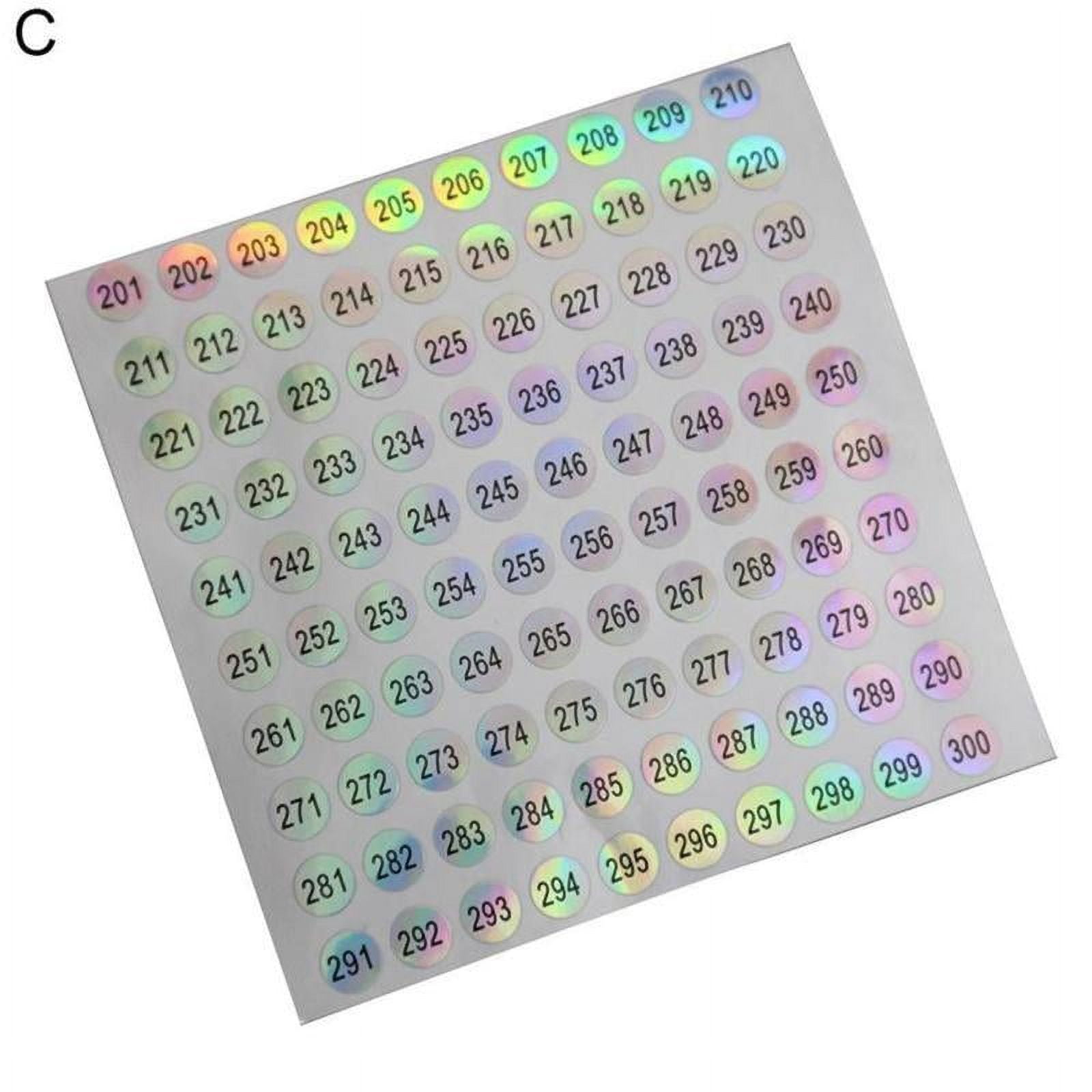 SeaAZqurtles Round Waterproof Nail Number Sticker Digital Label, Self ...