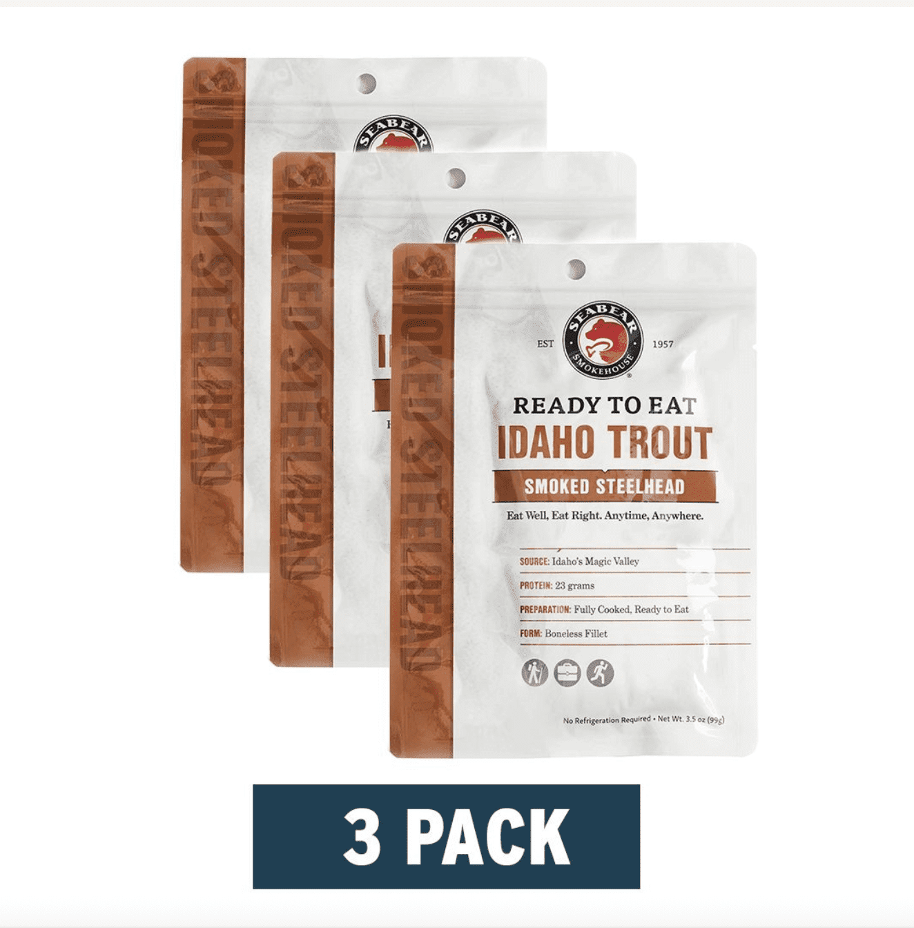 SeaBear Ready To Eat Smoked Trout, 3.5 oz (3 Pack) - Walmart.com