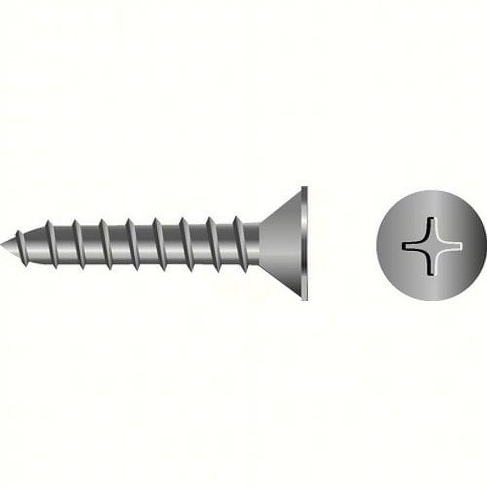 SeaChoice 00718; #10X3/4 Phillips Head Flat Sheet Metal Screw Stainless ...