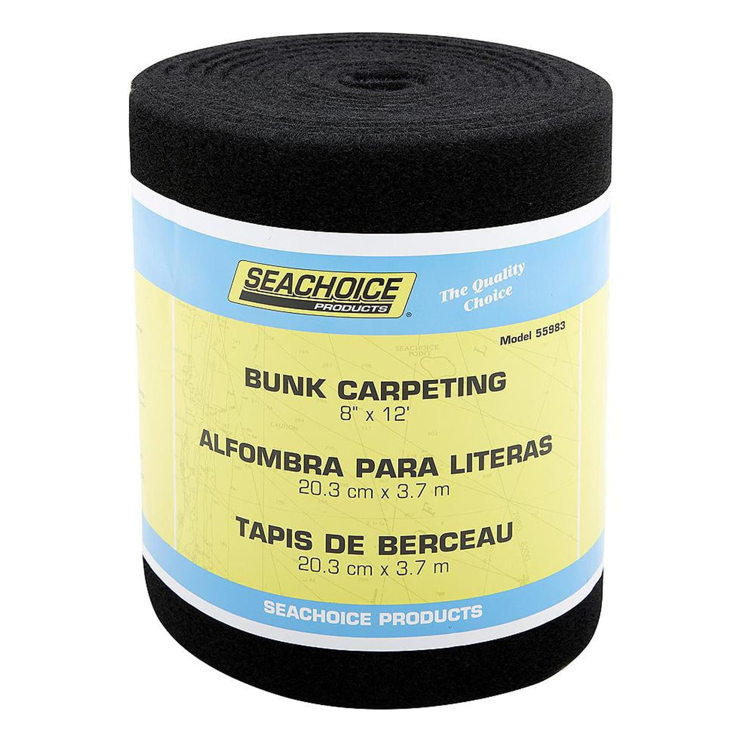 SeaChoice 55983; Bunk Carpet 8-Inch X 12-Foot Black - Walmart.com