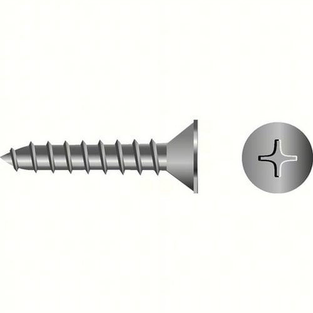 SeaChoice 59546; #14 X 1-1/2 Phillips Head Flat Tapping Screw 4/ Bag ...