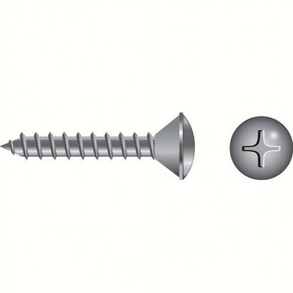 SeaChoice 59984; #8 X 1 Phillips Head Oval Tapping Screw 100-Pack ...