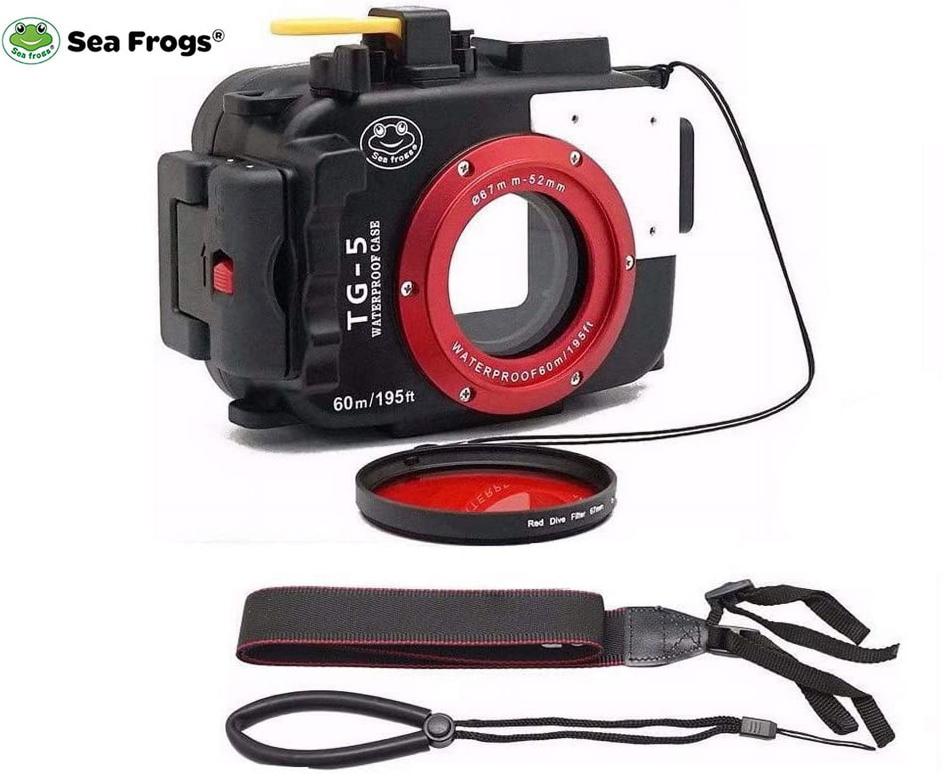 SeaFrogs Waterproof Underwater Camera Case for Olympus TG5 with 67mm ...