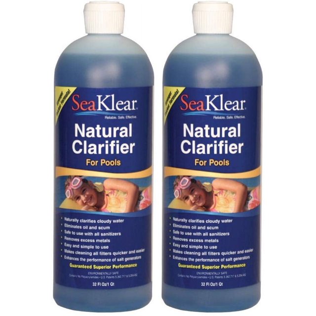 SeaKlear Natural Clarifier for Swimmings 1 Qt, 2-Pack - Walmart.com