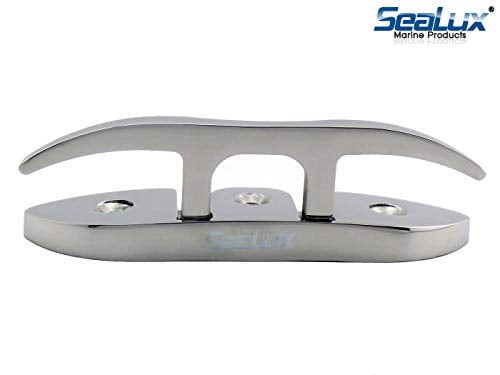 SeaLux Marine 316 Cast Stainless Steel Surface Mount Folding Cleat 4-1/ ...