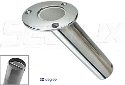 SeaLux Marine Cast 316 Stainless Steel 30 Degree Flush Mount Rod Holder ...