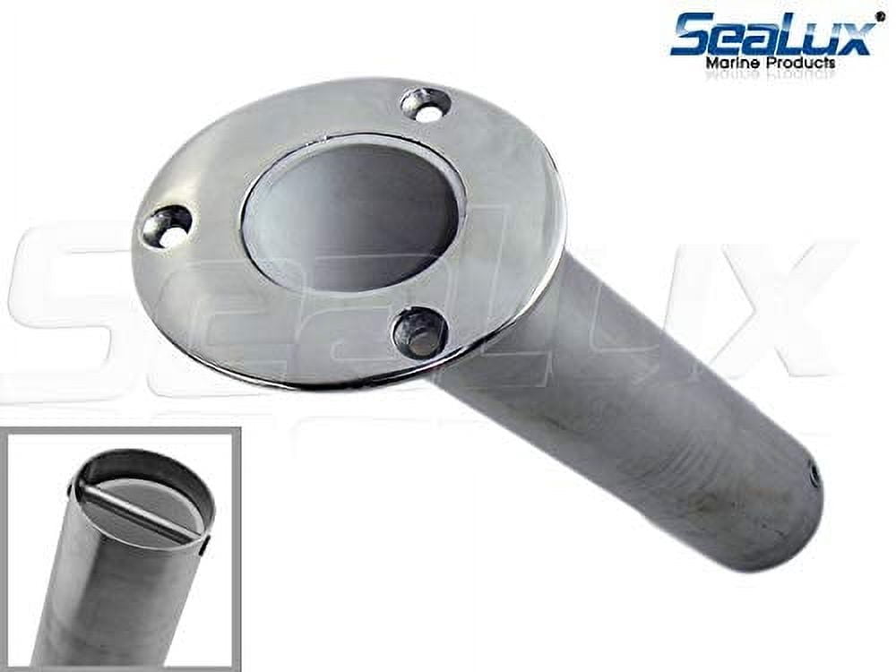 SeaLux Marine Cast 316 Stainless Steel 30 Degree Flush Mount Rod Holder ...