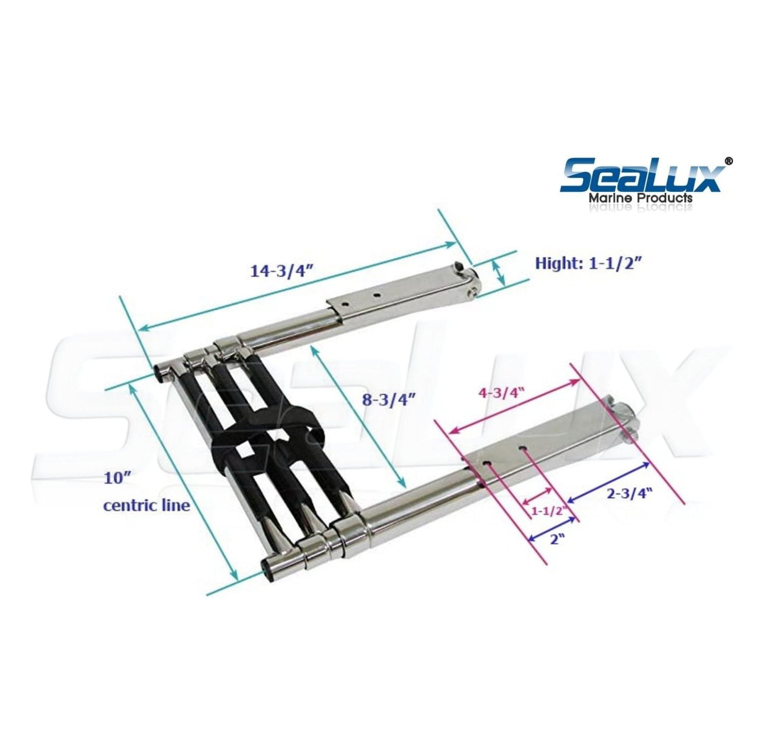 SeaLux Stainless Steel 400 lbs. Capacity 3-Step Over Platform ...