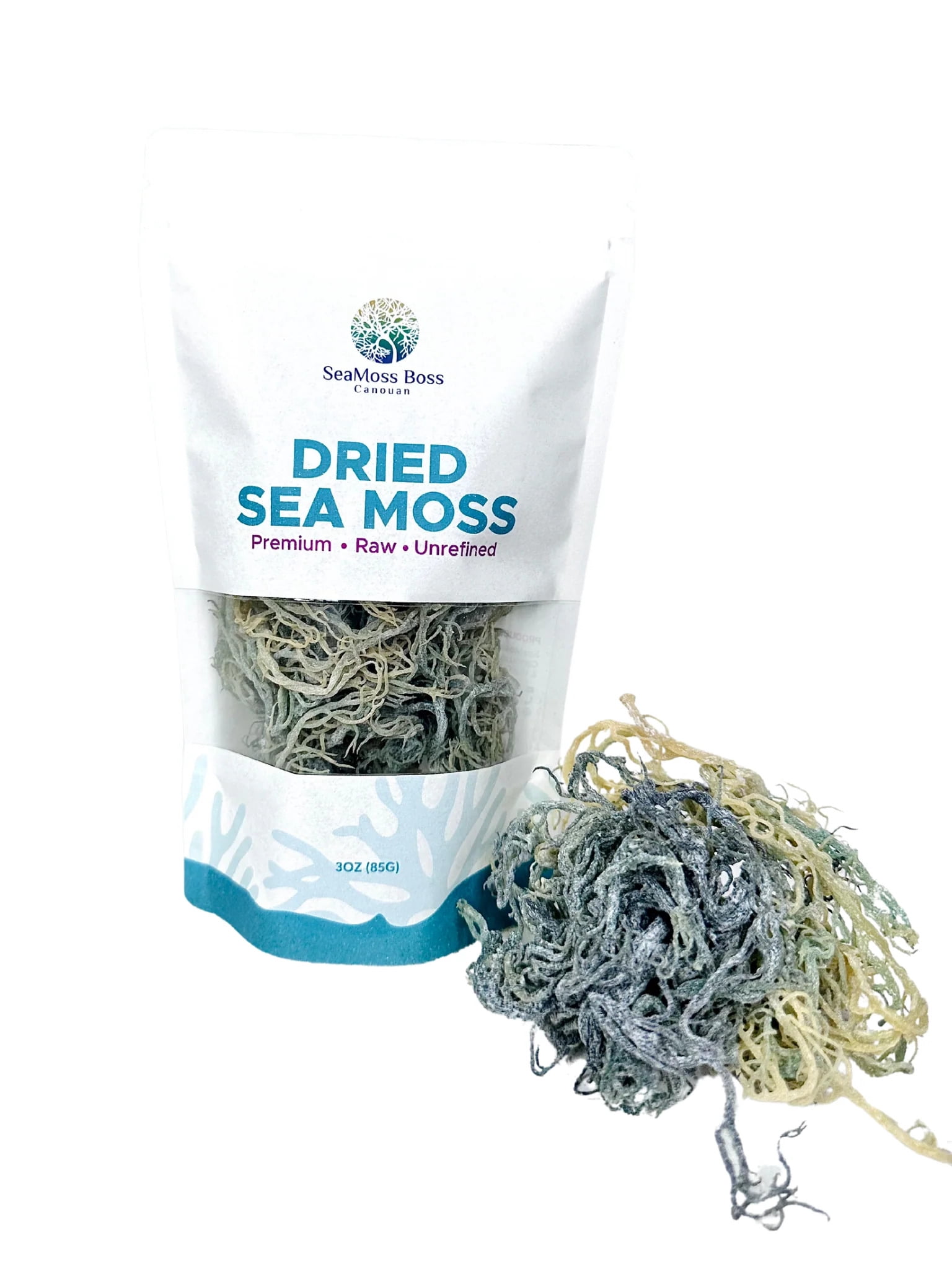 SeaMoss Boss Canouan | Dried 3oz green sea moss | ocean harvested & sun ...