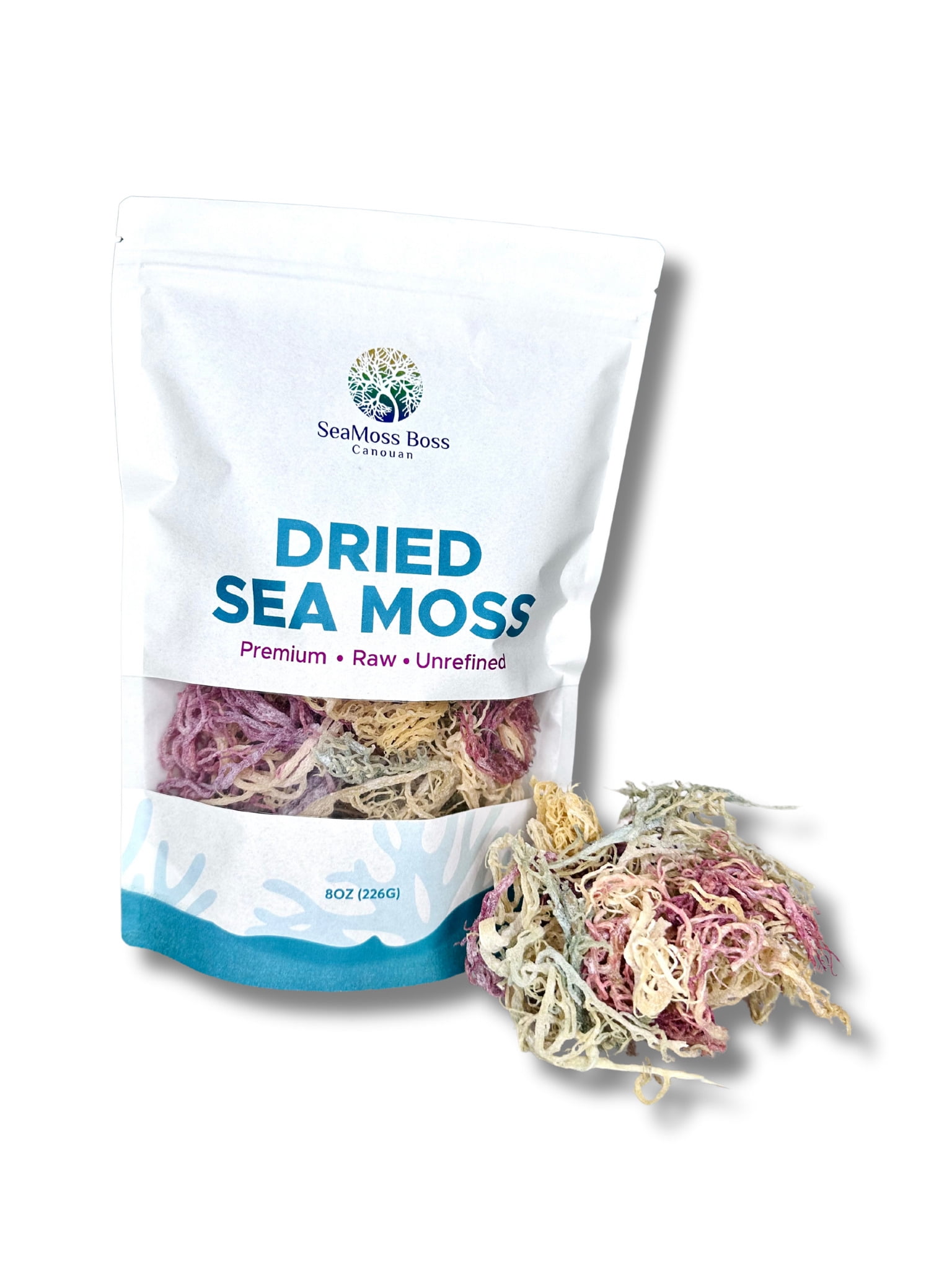 SeaMoss Boss Canouan | Dried 8oz Full Spectrum sea Moss | Ocean ...