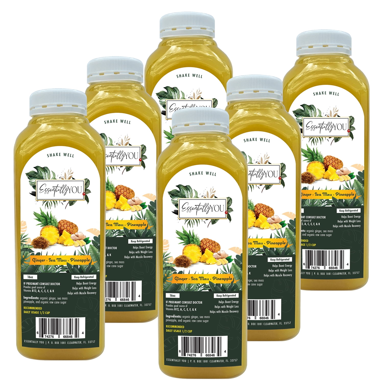 SeaMoss Juice | ALL NATURAL PINEAPPLE/ORGANIC GINGER/ORGANIC SEA MOSS ...