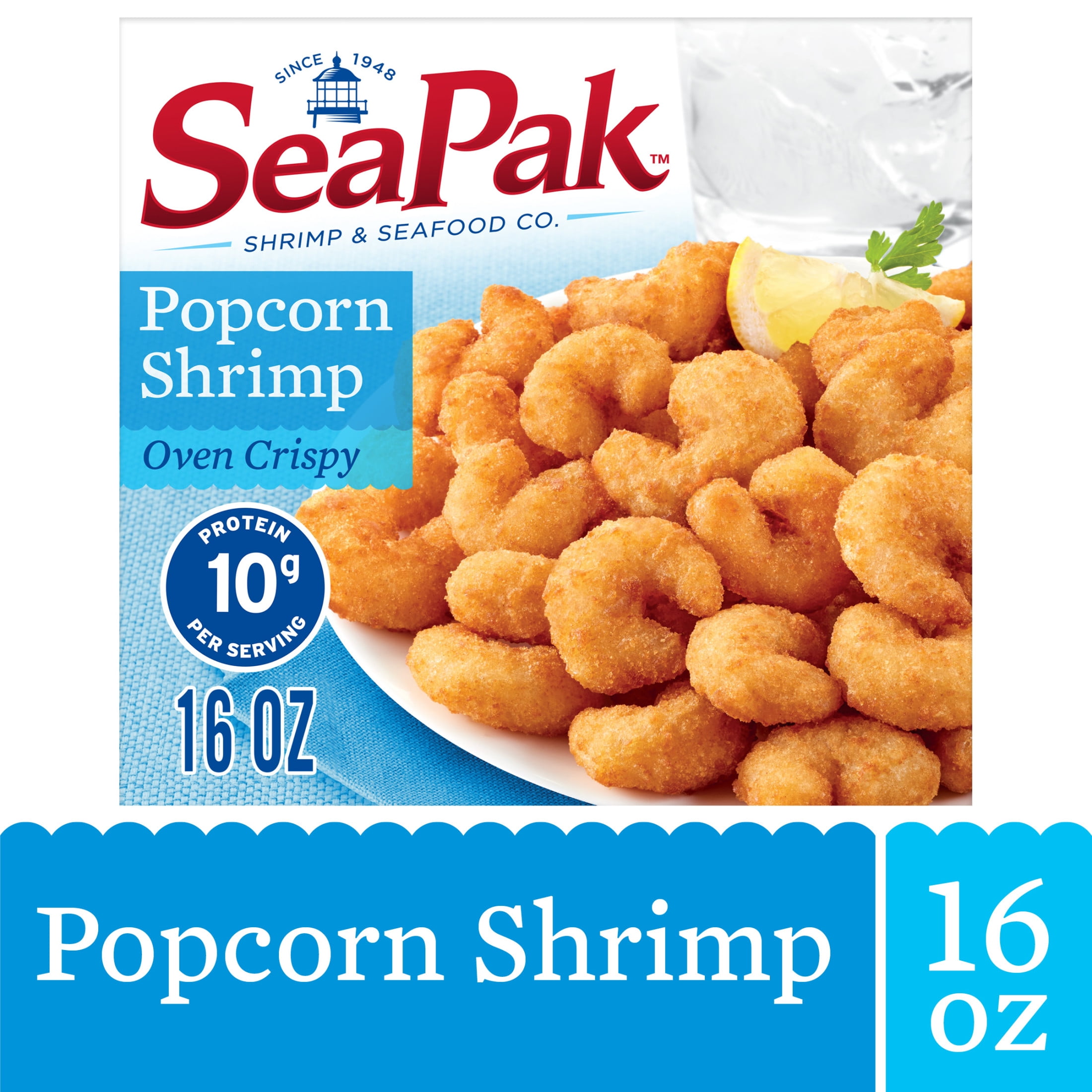 SeaPak Popcorn Shrimp with Oven Crispy Breading, Delicious Seafood ...