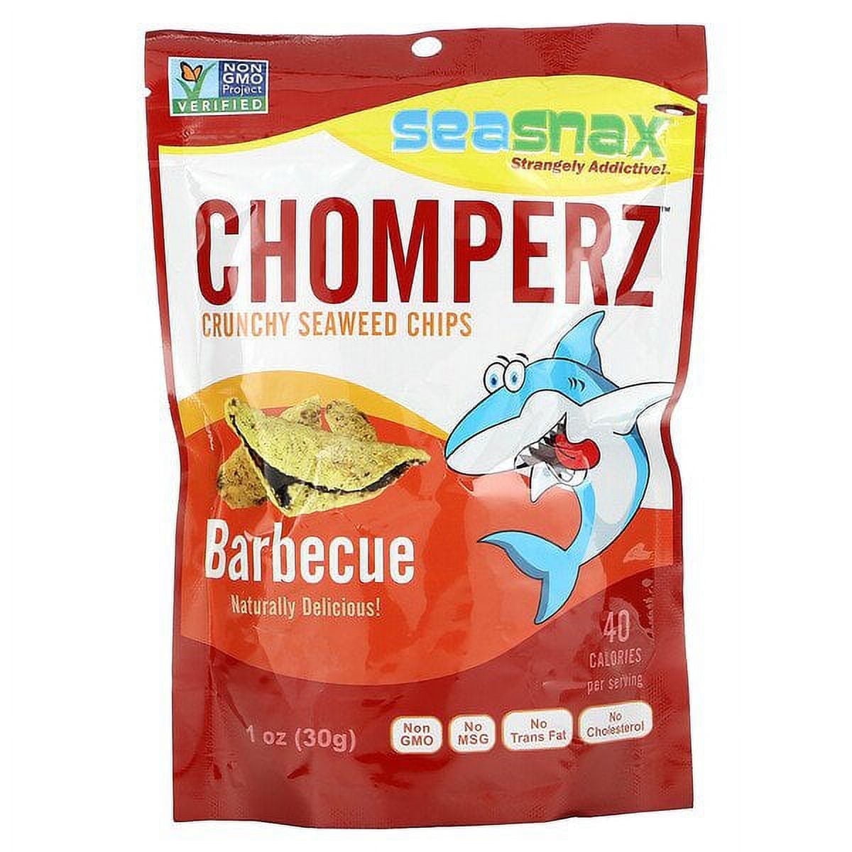 SeaSnax, Chomperz, Crunchy Seaweed Chips, Barbecue, 1 oz Pack of 2 ...