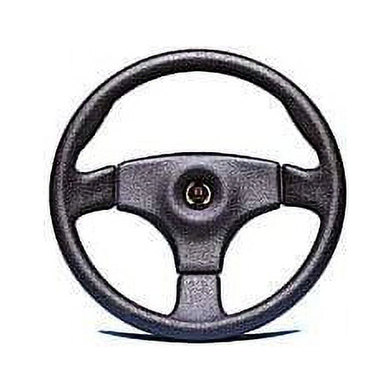 SeaStar SW59491P Stealth Black 14" 3-Spoke Boat Steering Wheel with ...