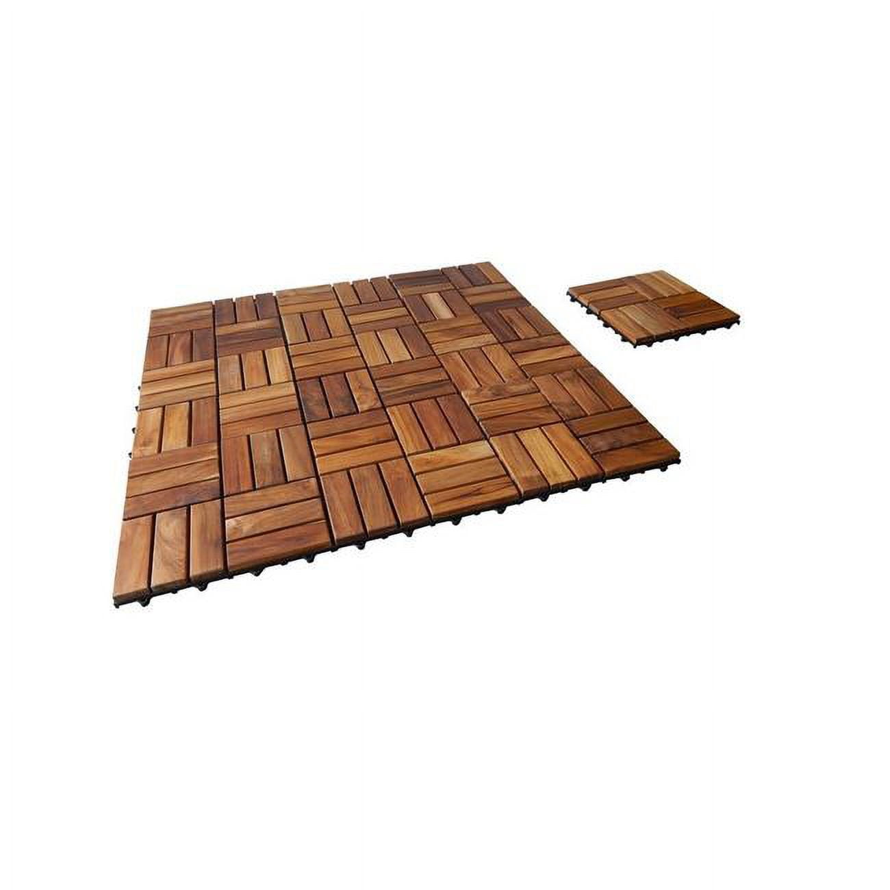 SeaTeak Interlocking Teak Floor Tiles - 10/pk - Walmart.com