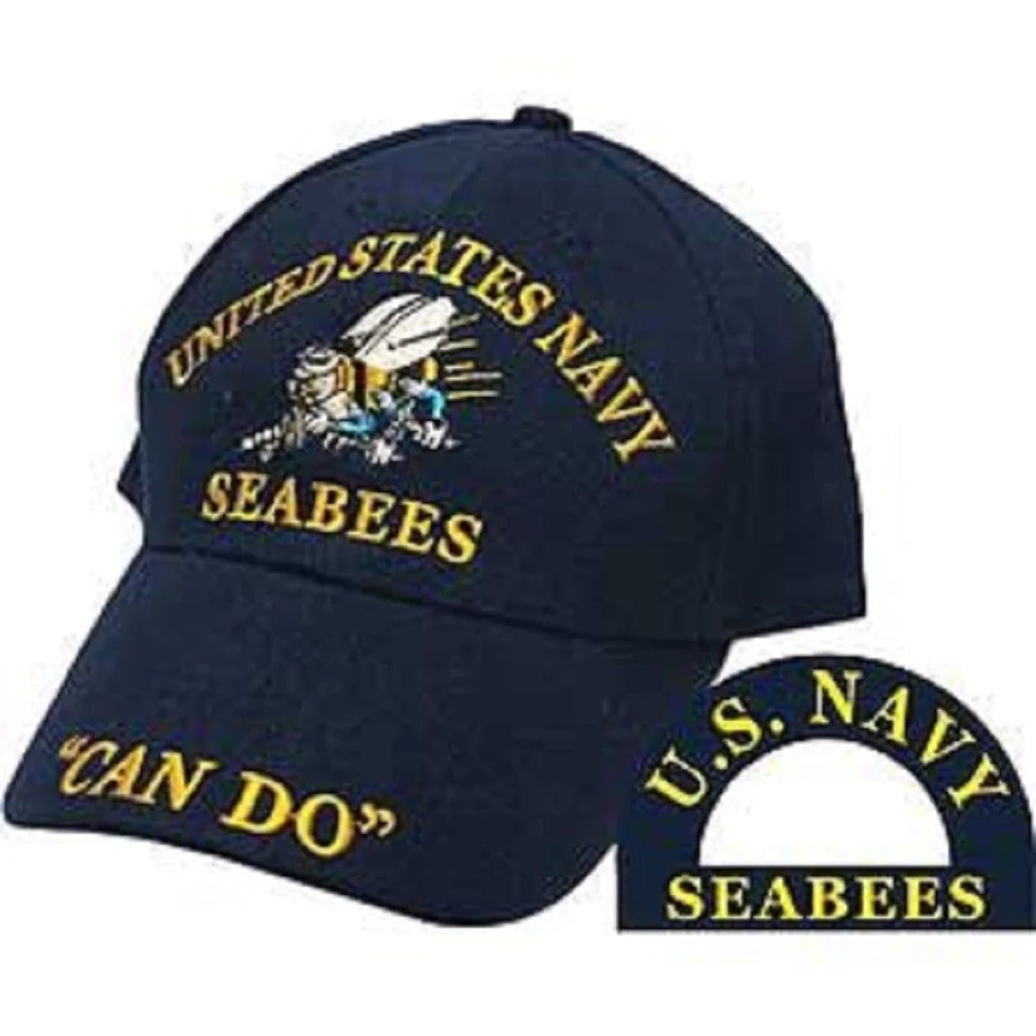 Seabees U.S. Navy USN Sea Bees Can Do Blue Embroidered Cap Hat ...