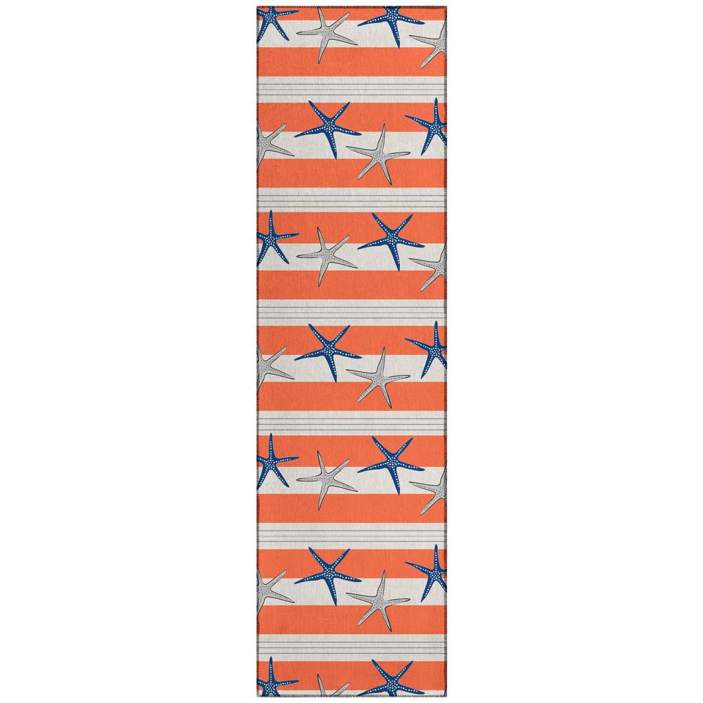 Seabreeze SZ12 Orange Coastal Rug 2' 3" X 7 ' 6" - Walmart.com