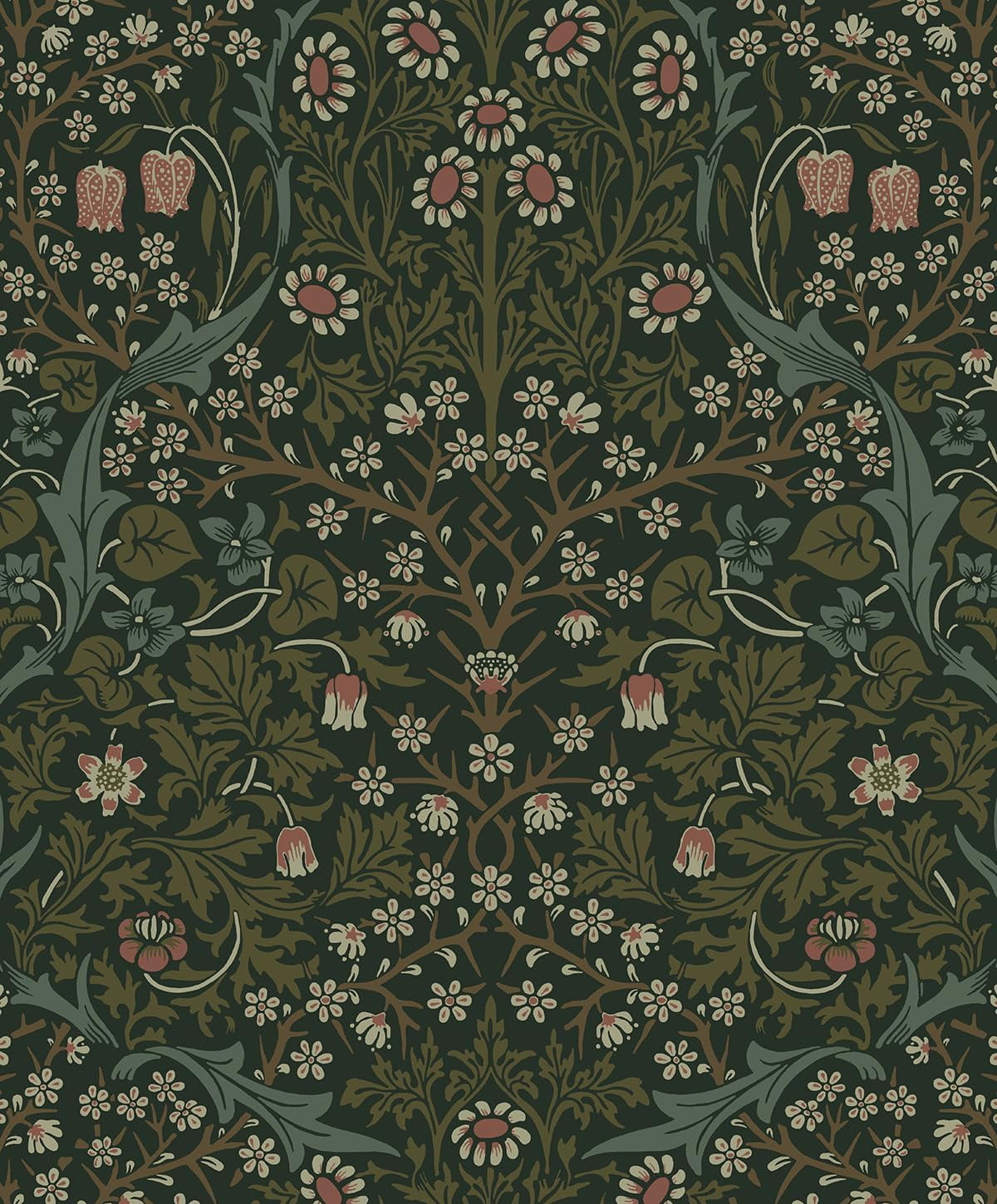 Seabrook Designs Victorian Garden Floral Vintage Prepasted Wallpaper ...