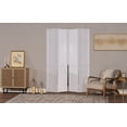 Seabrooke Double 60" x 80" White Vinyl Shaker Style Bifold Door ...