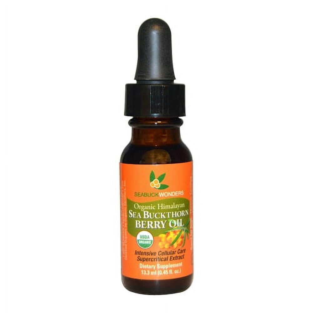 Seabuck Wonders Organic Himalayan Sea Buckthorn Berry Oil, 0.45 Oz, 2 ...