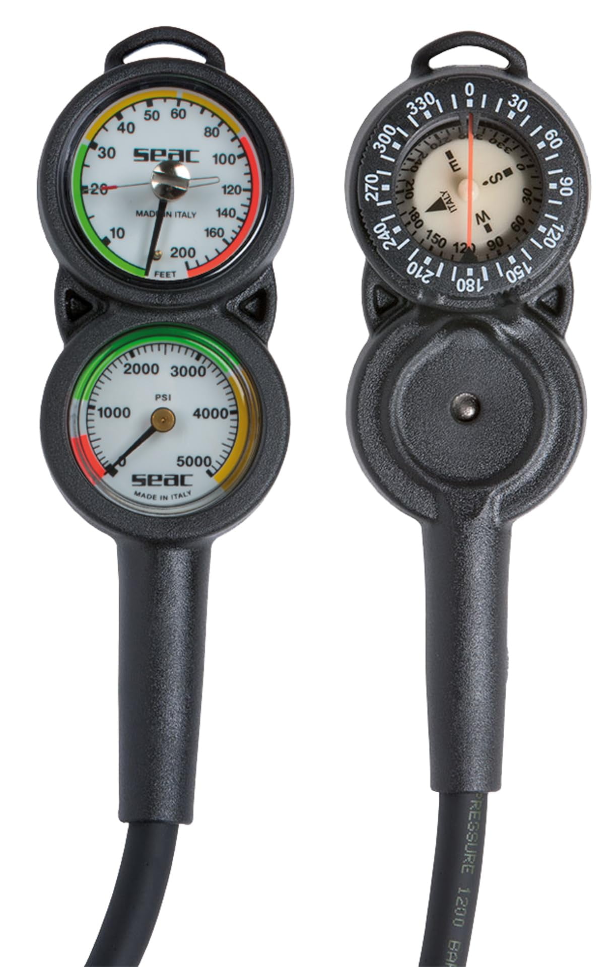 Seac Sub Console 3 Pressure Depth Gauge and Compass - Walmart.com